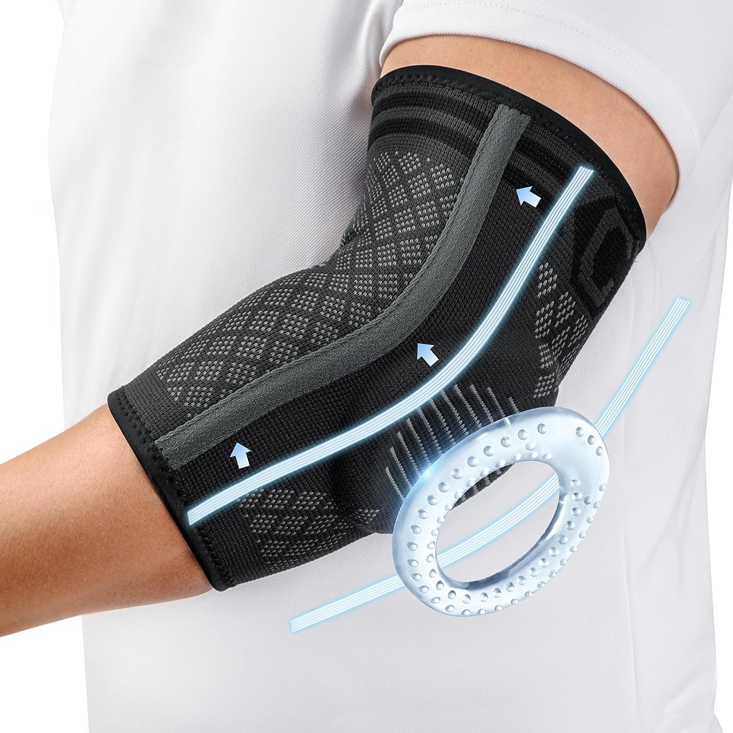 Elbow Brace with Dual Stabilizers and Gel Pad - CAMBIVO – Cambivo